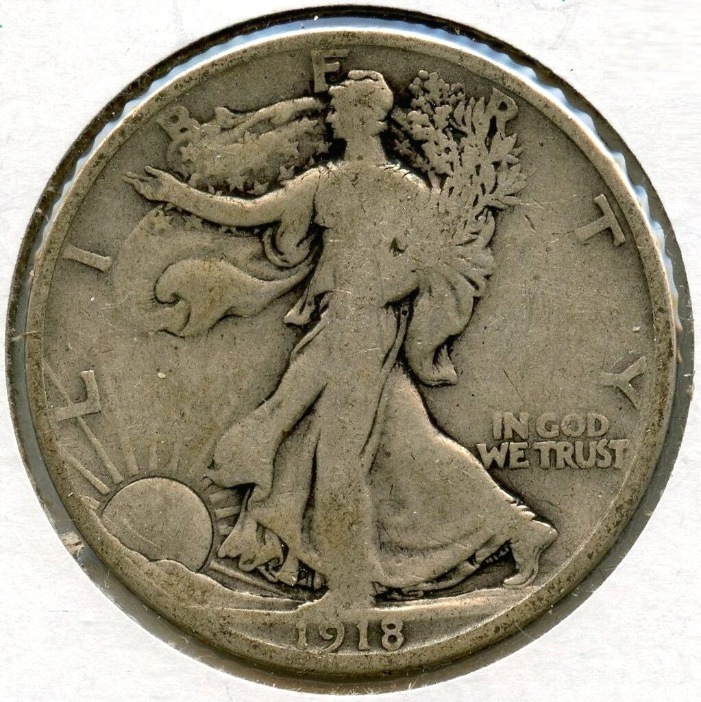 1918 Walking Liberty Silver Half Dollar - Philadelphia Mint - BT679 ...