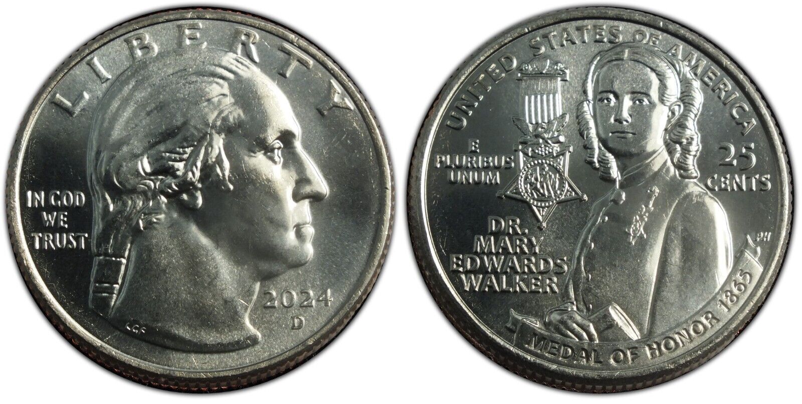 2024-D Dr. Mary Edwards American Women Quarter 25C Unc Denver Mint AWD ...
