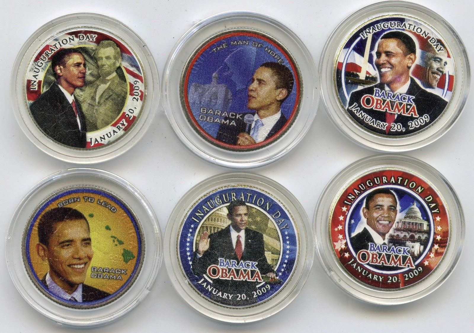 President Barack Obama 6-Coin Set Colorized Quarters - P81 | Kedzie Koins